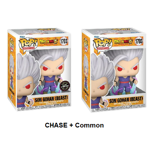 Funko Pop! DRAGON BALL SUPER HERO: Son Gohan[Beast] #1703 CHASE + Comm ...