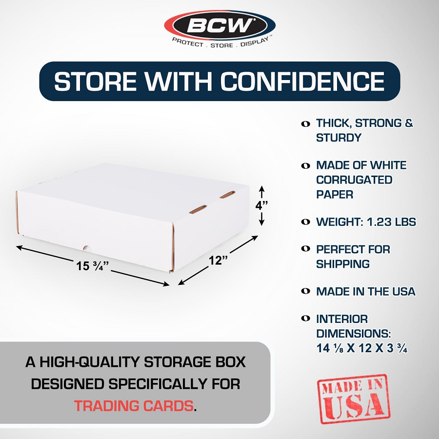 BCW Card Storage Box with Full Lid 3200 – BoomLoot