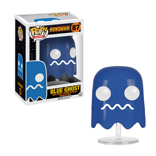 8 Bit Pacman Blue Ghost